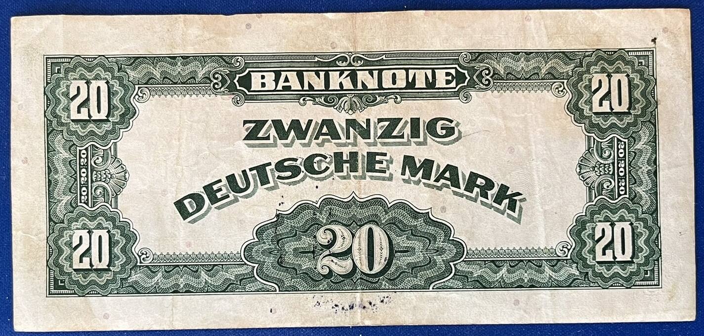 Deutschland BRD 20 Deutsche Mark 1948 20 DM Banknote Ausgabe für Berlin ...