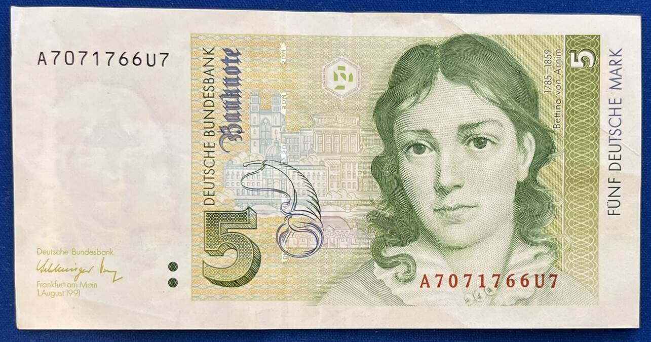 Deutschland BRD 5 Deutsche Mark 1991 5 DM Banknote II | MA-Shops