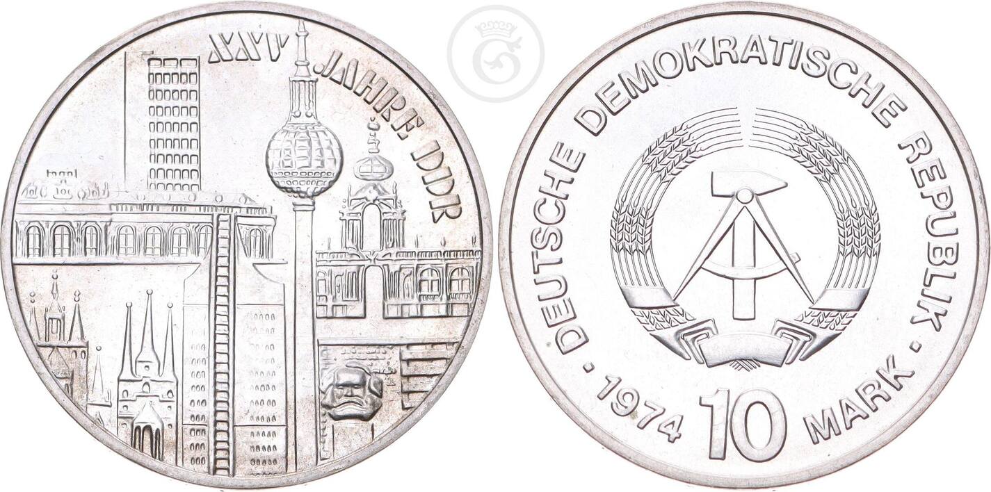 10 Mark 1974 25 Jahre DDR stempelglanz | MA-Shops