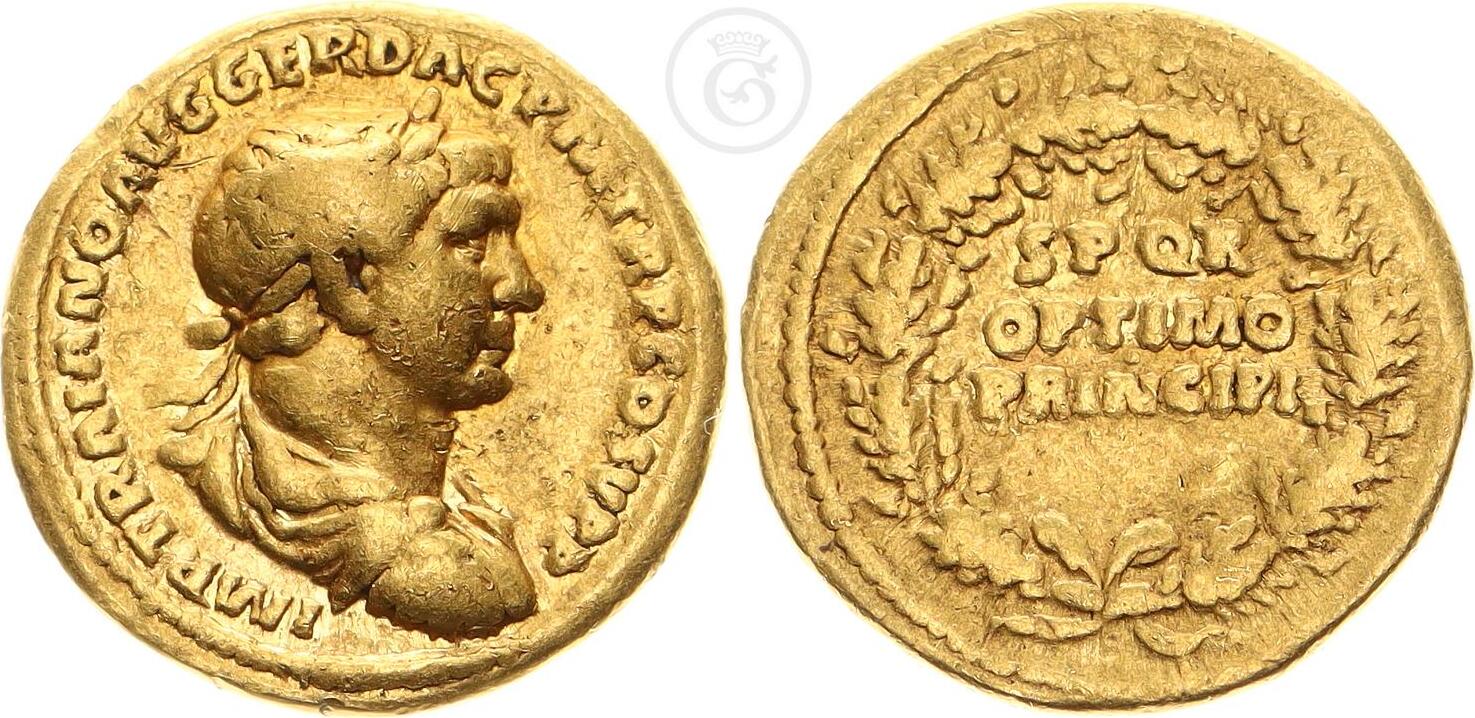 Römische Kaiserzeit 107 Gold Aureus - Rom - Kaiser Trajanus (98-117) f ...