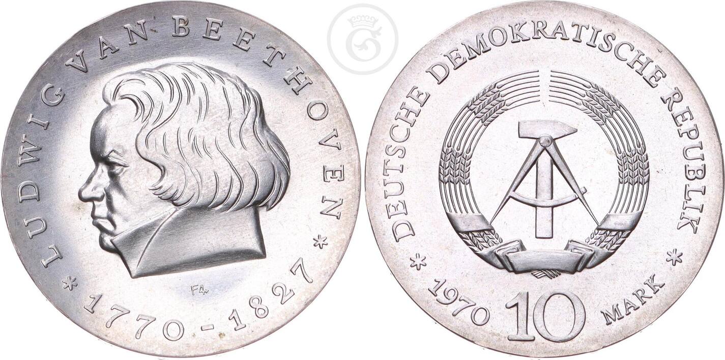 DDR 10 Mark 1970 Beethoven stempelglanz | MA-Shops