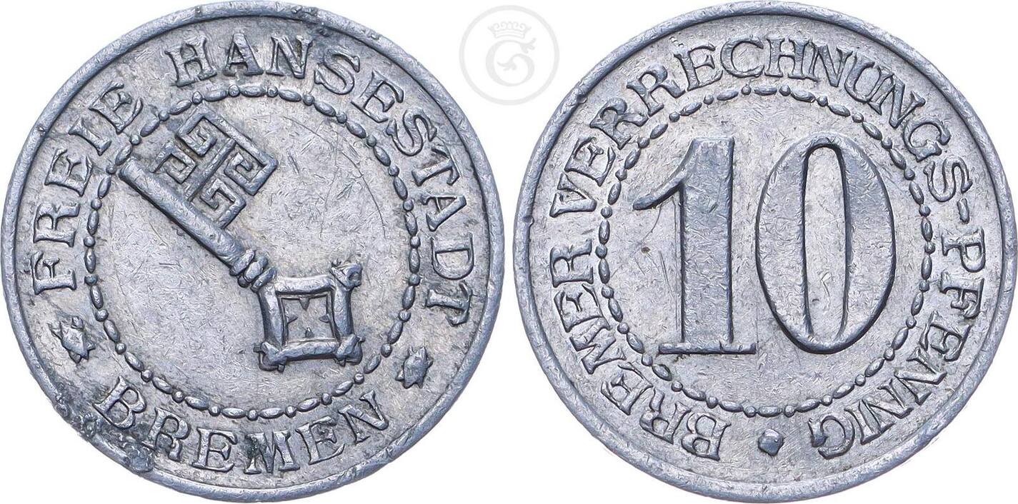 Bremen 10 Verrechnungspfennig o. J. ss | MA-Shops