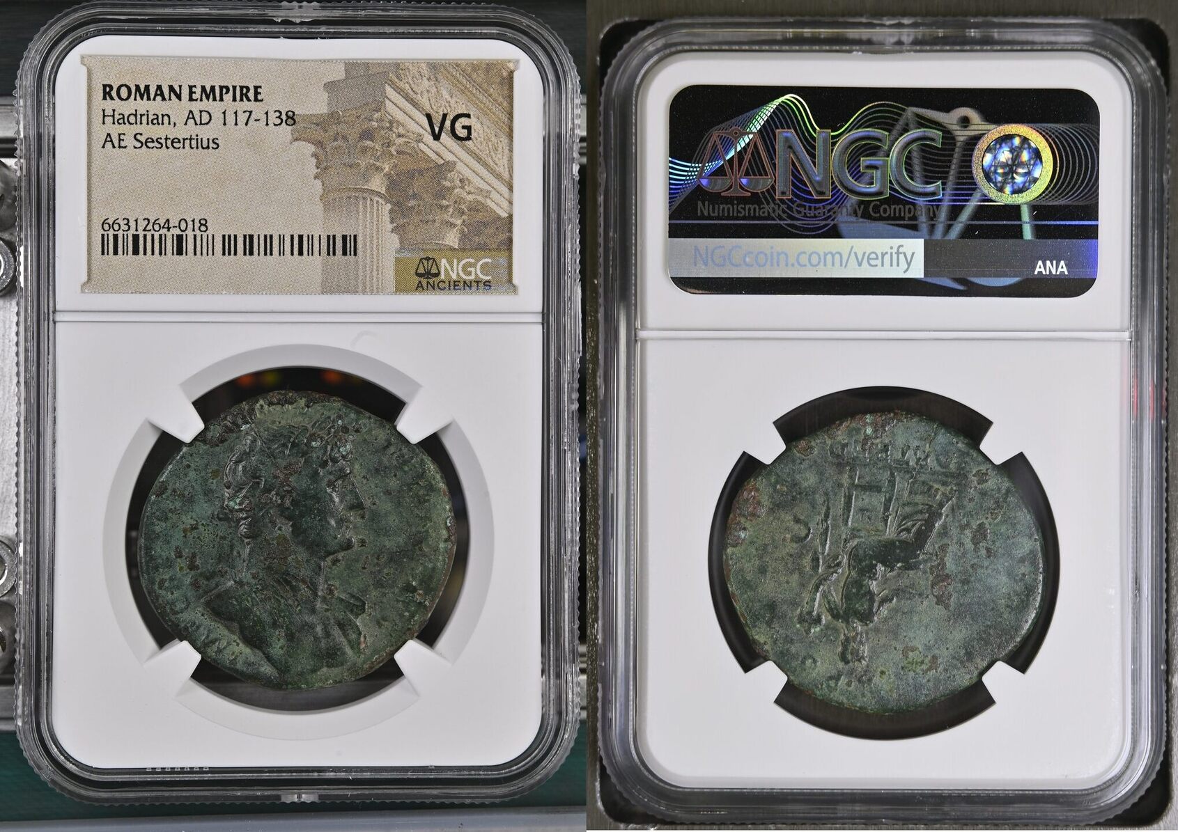 Römische Kaiserzeit AE Sestertius 117-138 Römisches Reich - Kaiser ...