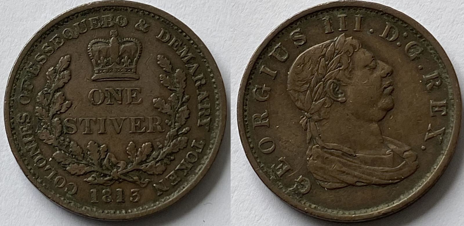 Essequibo and Demerary Stiver 1813 SS | MA-Shops