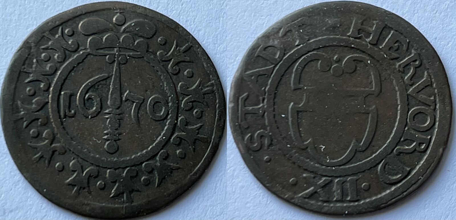 German States (Herford) 12 pfennig 1670 SS | MA-Shops
