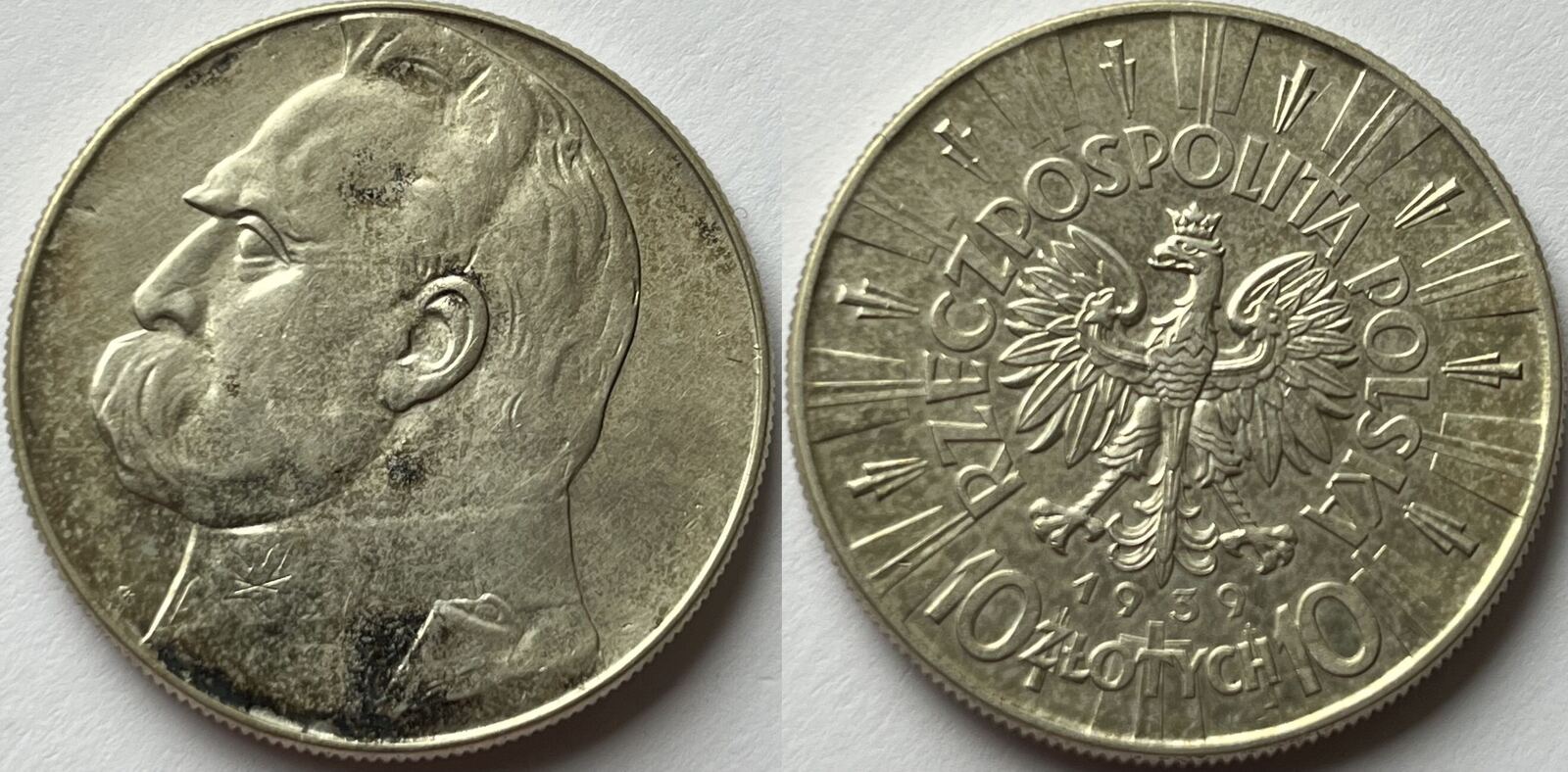 Poland ten zloty 1939 VZ/UNC | MA-Shops