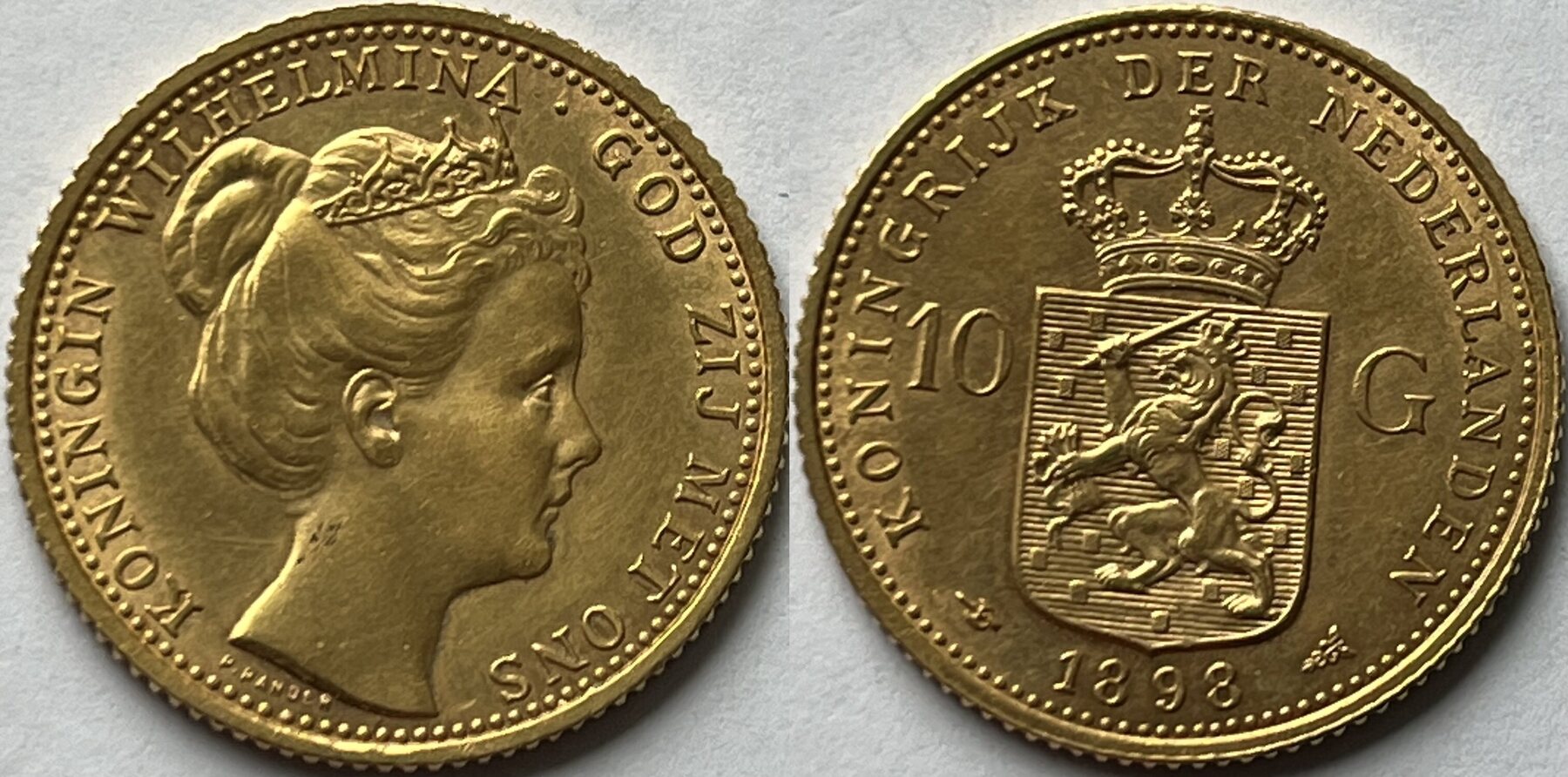 Nederland gouden tientje 1898 VZ | MA-Shops