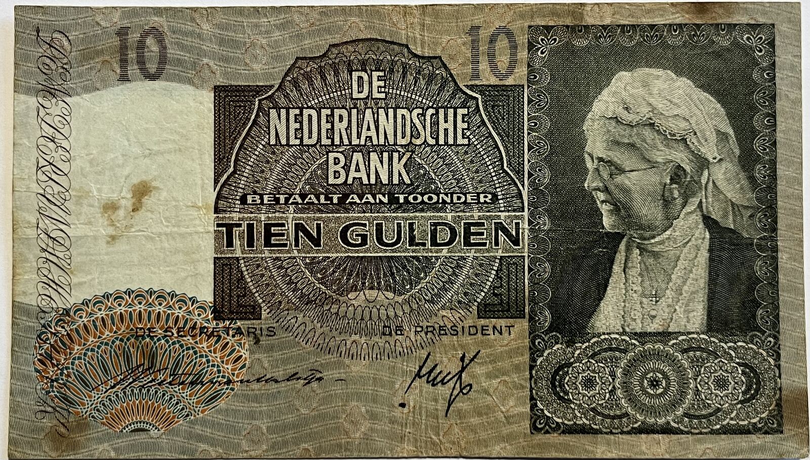 Nederland tien gulden 1940 pressed SS | MA-Shops