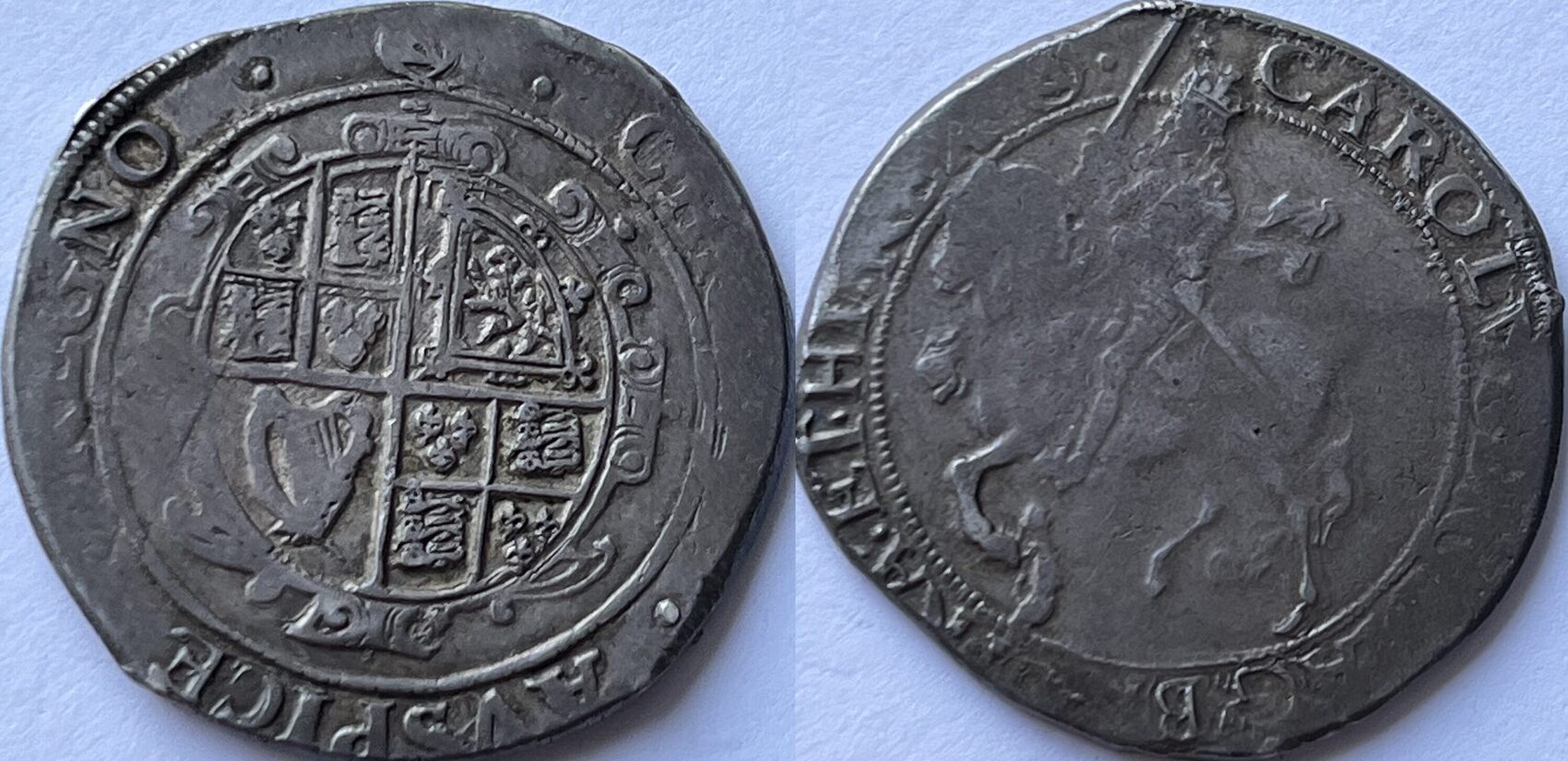 Great-Britain halfcrown ND (1641-1643) some weakness, but with nice ...