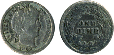 1 Dime 1902 USA sehr schön | MA-Shops