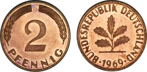 2 Pfennig 1969
