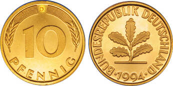 10 Pfennig 1994 Deutschland circuliert | MA-Shops