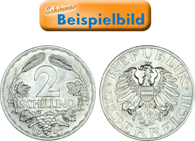 2 Schilling 1947 Österreich | MA-Shops
