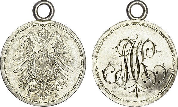 ohne Jahr AMULETT um 1900 mit Original-Öse, vorzüglich | MA-Shops