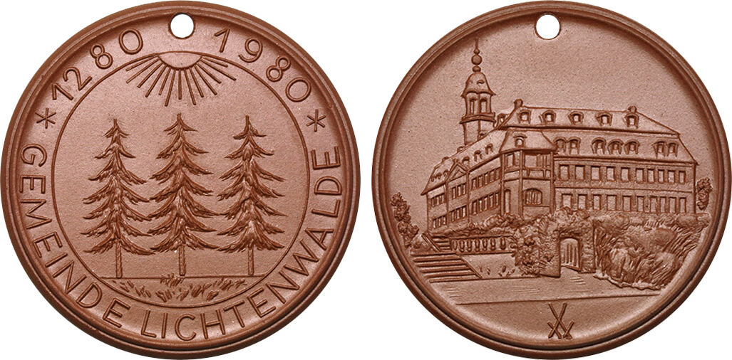 1980 LICHTENWALDE 700 Jahre Ersterwähung Original-Lochung, bankfrisch ...