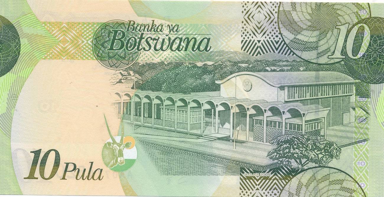 Botswana 10 Pula 2009 Republik, Seretse Khama Ian Kama Bankfrisch unz ...