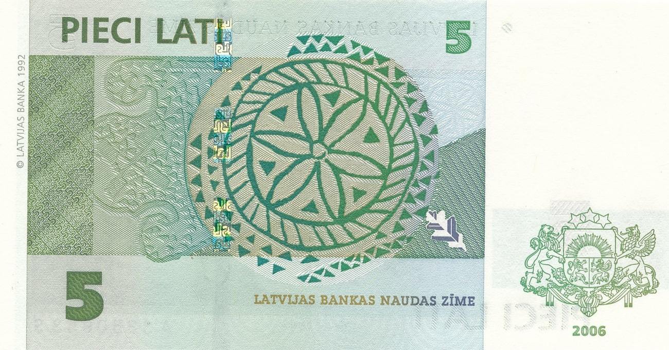 Lettland 5 Lati 2006 Banknote Bankfrisch | MA-Shops
