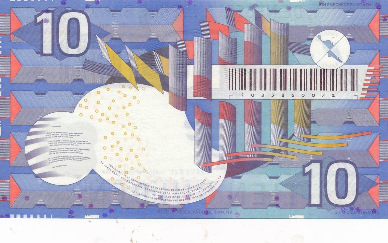 Niederlande 10 Gulden 1997 Geldschein Banknote Tien Gulden bankfrisch ...