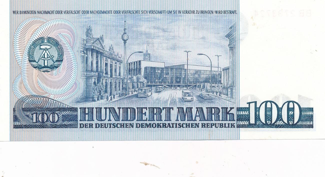 Deutschland 100 Mark 1975 Geldschein Banknote DDR Karl Marx ...