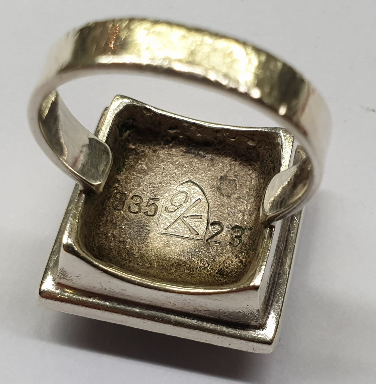 Ring 835er Silber Silberring mit Jade SK | MA-Shops