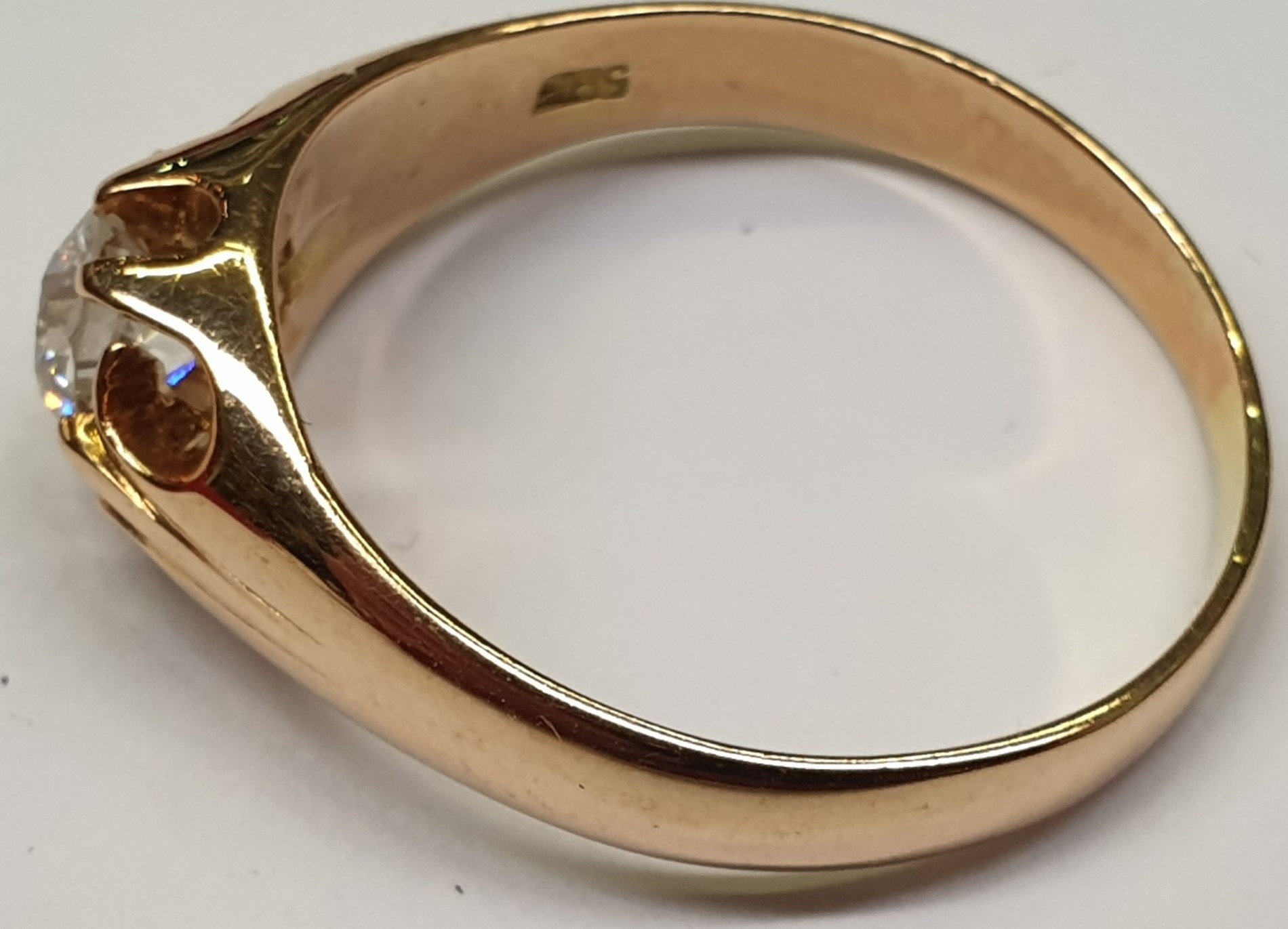 14 Karat 585 er Goldring Gold Ring Solitärring 0,50 Ct Brillant ...