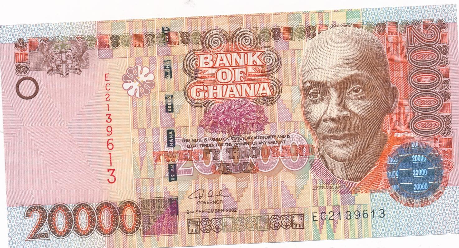 Ghana 20000 Cedis 2002 Geldschein Banknote Bankfrisch Unz MA Shops ghana-20000-cedis-2002-geldschein-banknote-bankfrisch-unz-ma-shops
