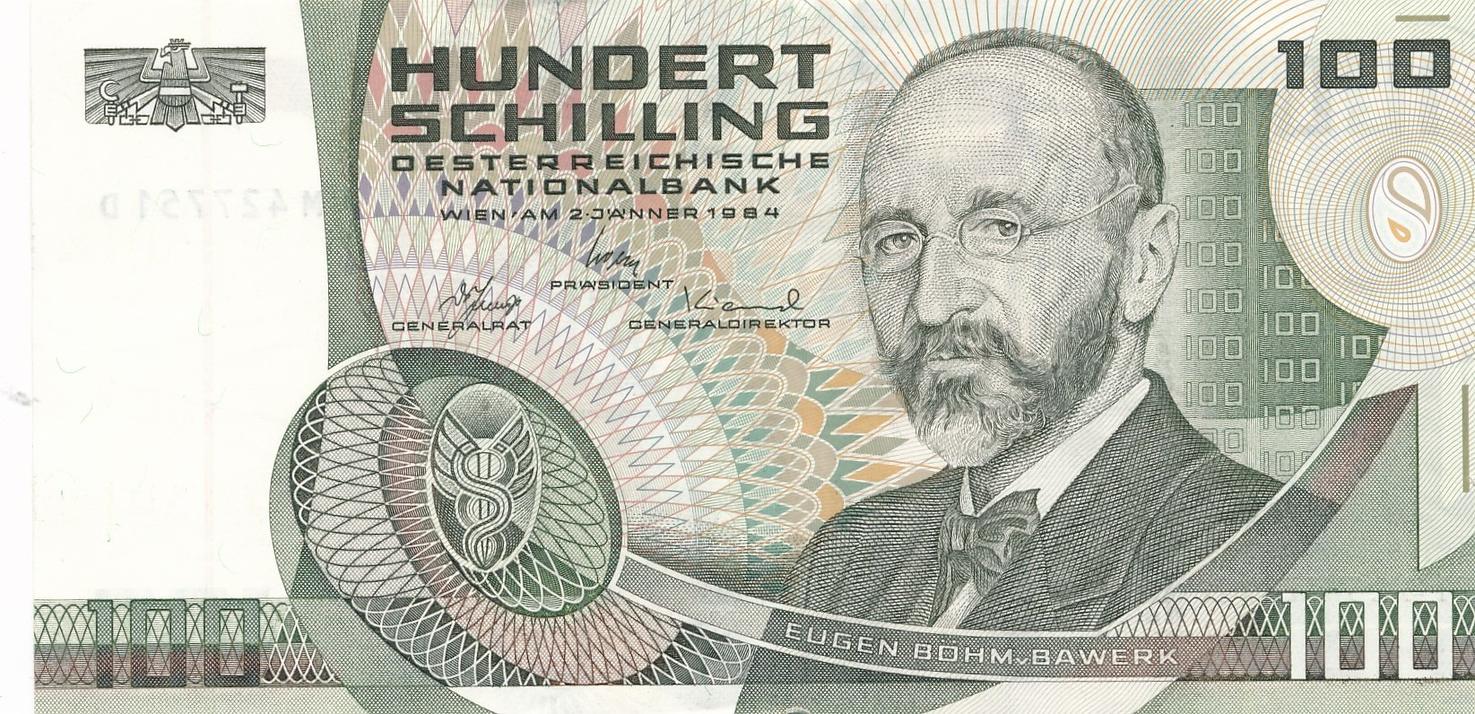 100 Schilling 1984 Banknote Österreichische Nationalbank | MA-Shops