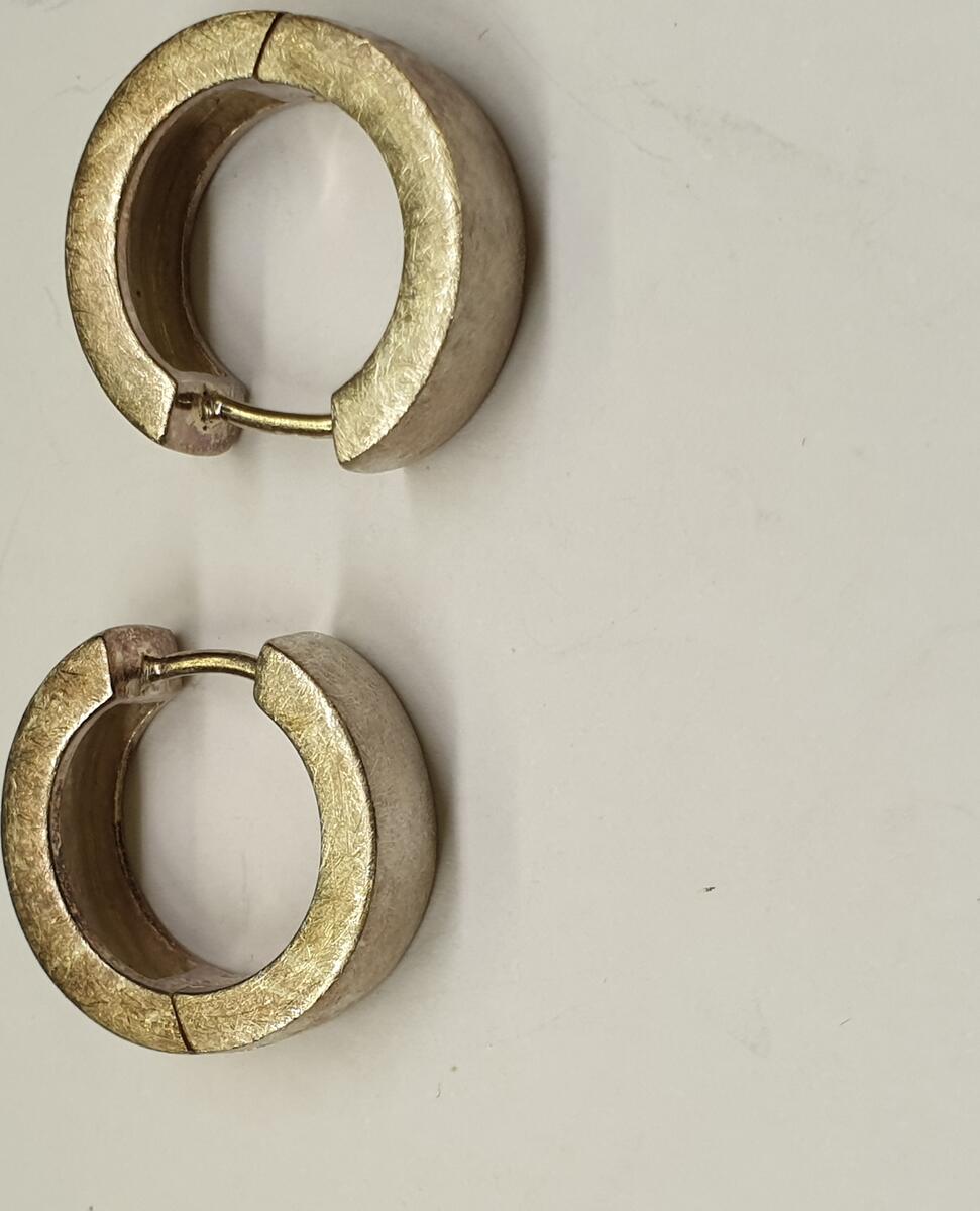 Ohrringe Creolen 925er Silber Silberohrringe Ohrhänger L: ca 2,0 cm getragen, mit ...