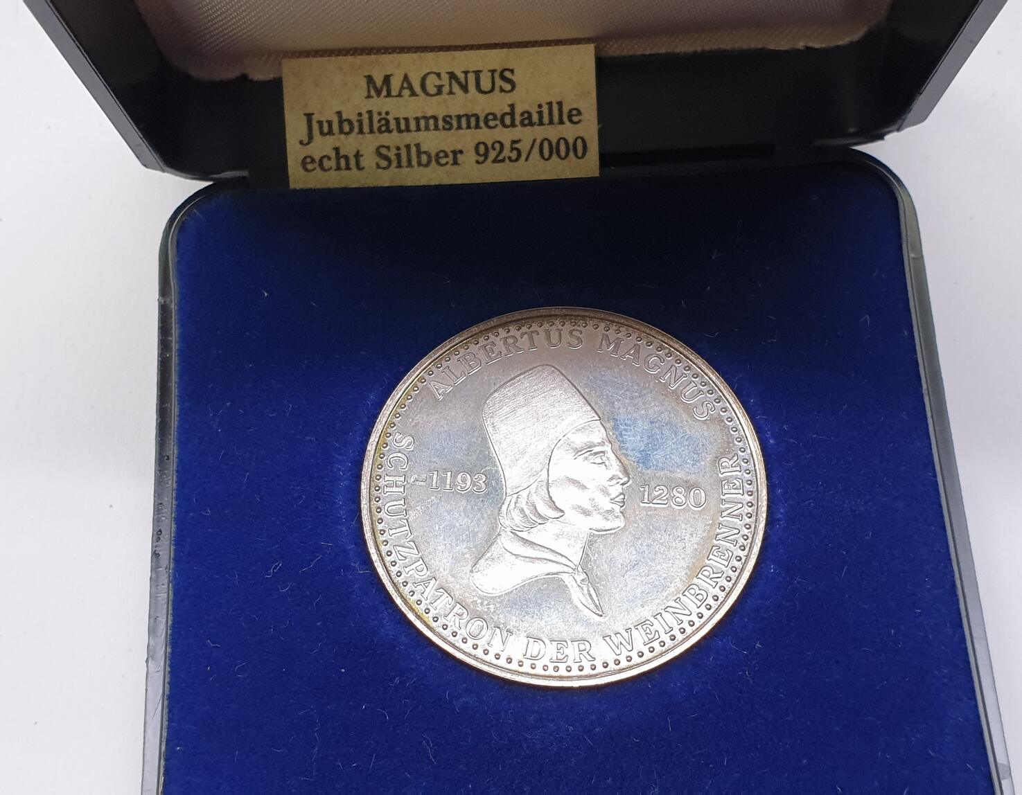 Deutschland Medaille Silbermedaille 925er Silber 1974 Albertus Magnus ...