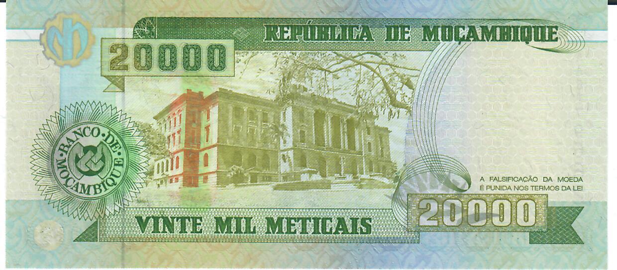 Mozambique 20000 Vinte Mil Meticais 1999 Banknote Geldschein unc | MA-Shops