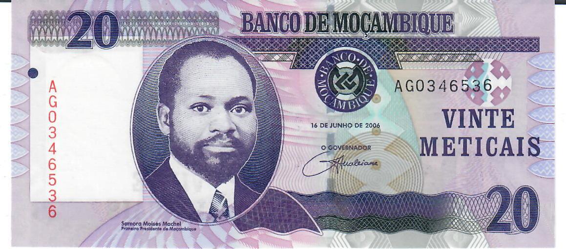 Mozambique 20 Vinte Meticais 2006 Banknote Geldschein unc | MA-Shops