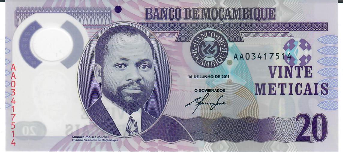 Mozambique 20 Vinte Meticais 2011 Banknote Geldschein unc | MA-Shops