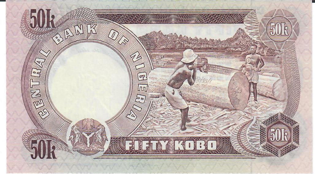 Nigeria 50 Kobo 1973-1978 Banknote Geldschein unc | MA-Shops