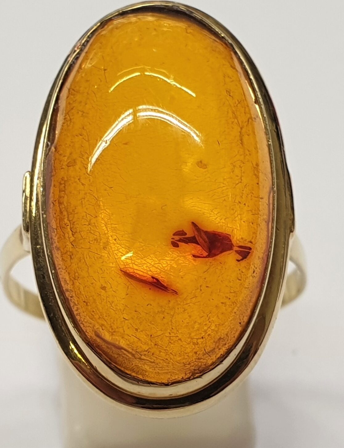 Damenring Ring Bernsteinring 14K 585er Gold Goldring Bernstein Bernsteinschmuck Amber ...