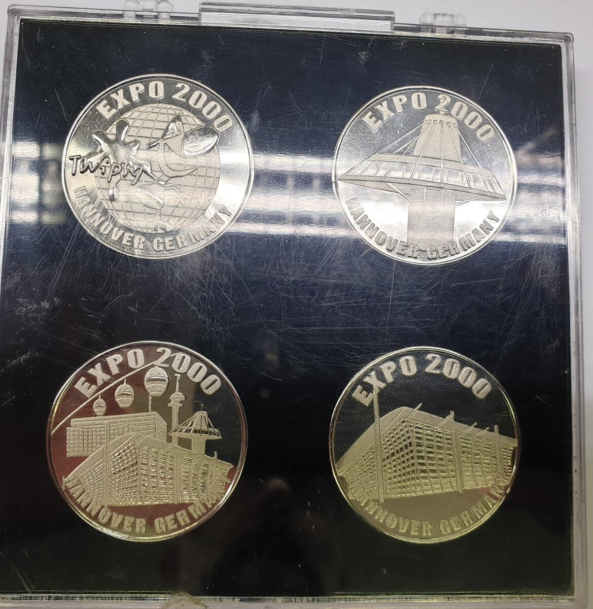 Deutschland 4x Medaillen 2000 4 Stück Gedenkmedaillen Hannover EXPO Die ...