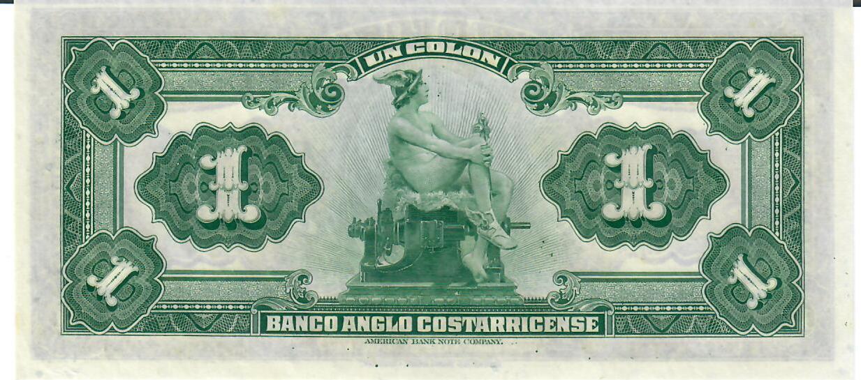 Costa Rica 1 Colon 1917 Banknote Geldschein unc- | MA-Shops