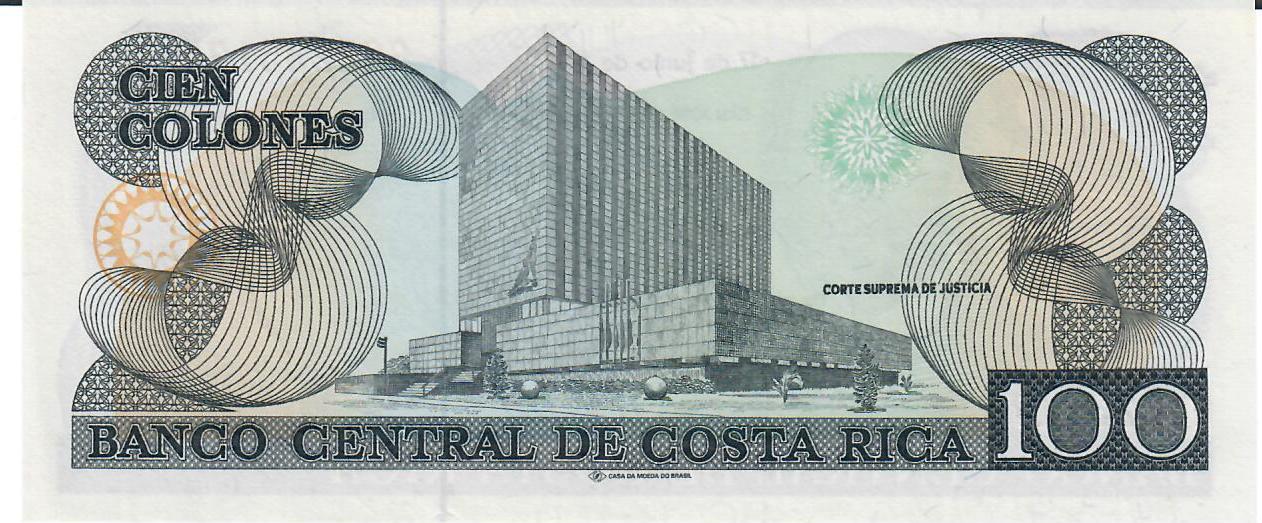 Costa Rica 100 Colones 1992 Banknote Geldschein unc | MA-Shops