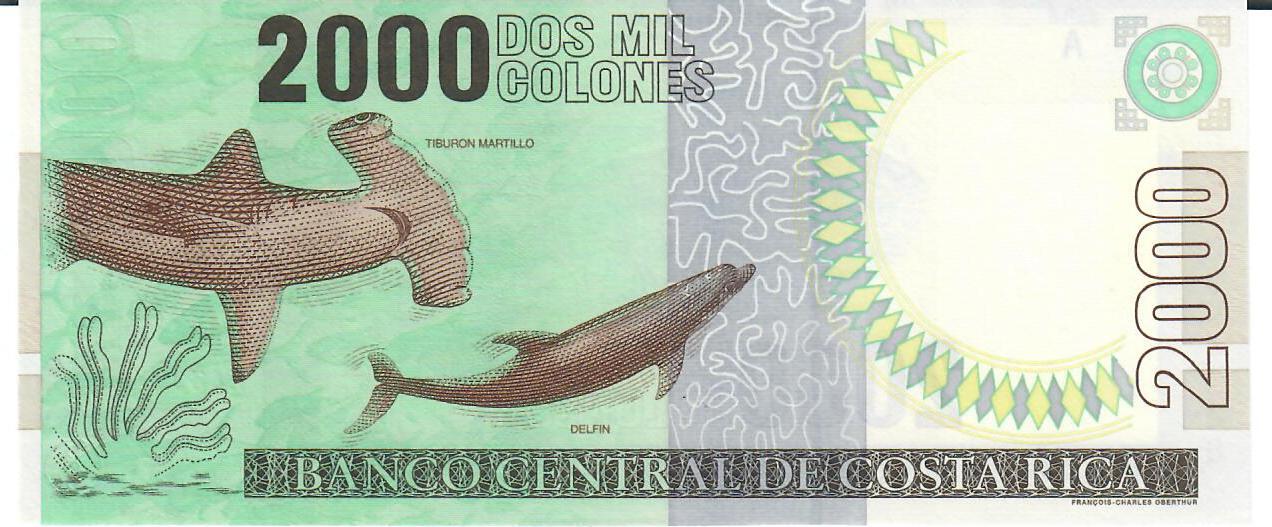 Costa Rica 2000 Colones 2005 Banknote Geldschein unc | MA-Shops