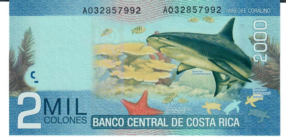 Costa Rica 2000 Colones 2009 Banknote Geldschein unc | MA-Shops