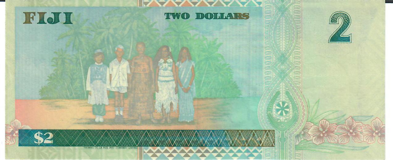 Fiji 2 Dollars o.D.(2002) Banknote Geldschein unc | MA-Shops