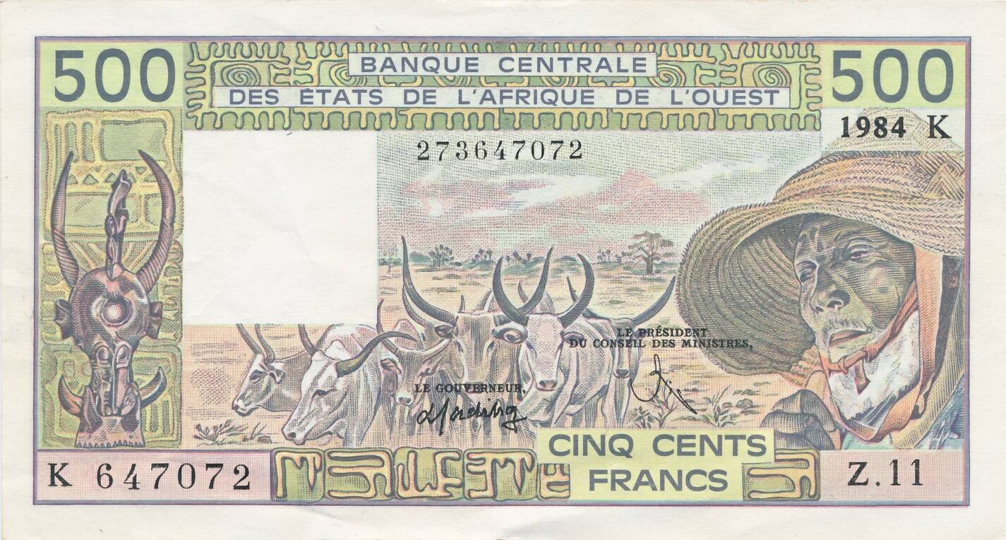 Westafrikanische Staaten Senegal 500 Francs 1984 Geldschein Banknote westafrikanische-staaten-senegal-500-francs-1984-geldschein-banknote