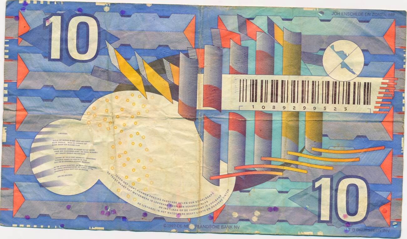 Niederlande 10 Gulden 1997 Geldschein Banknote IV | MA-Shops