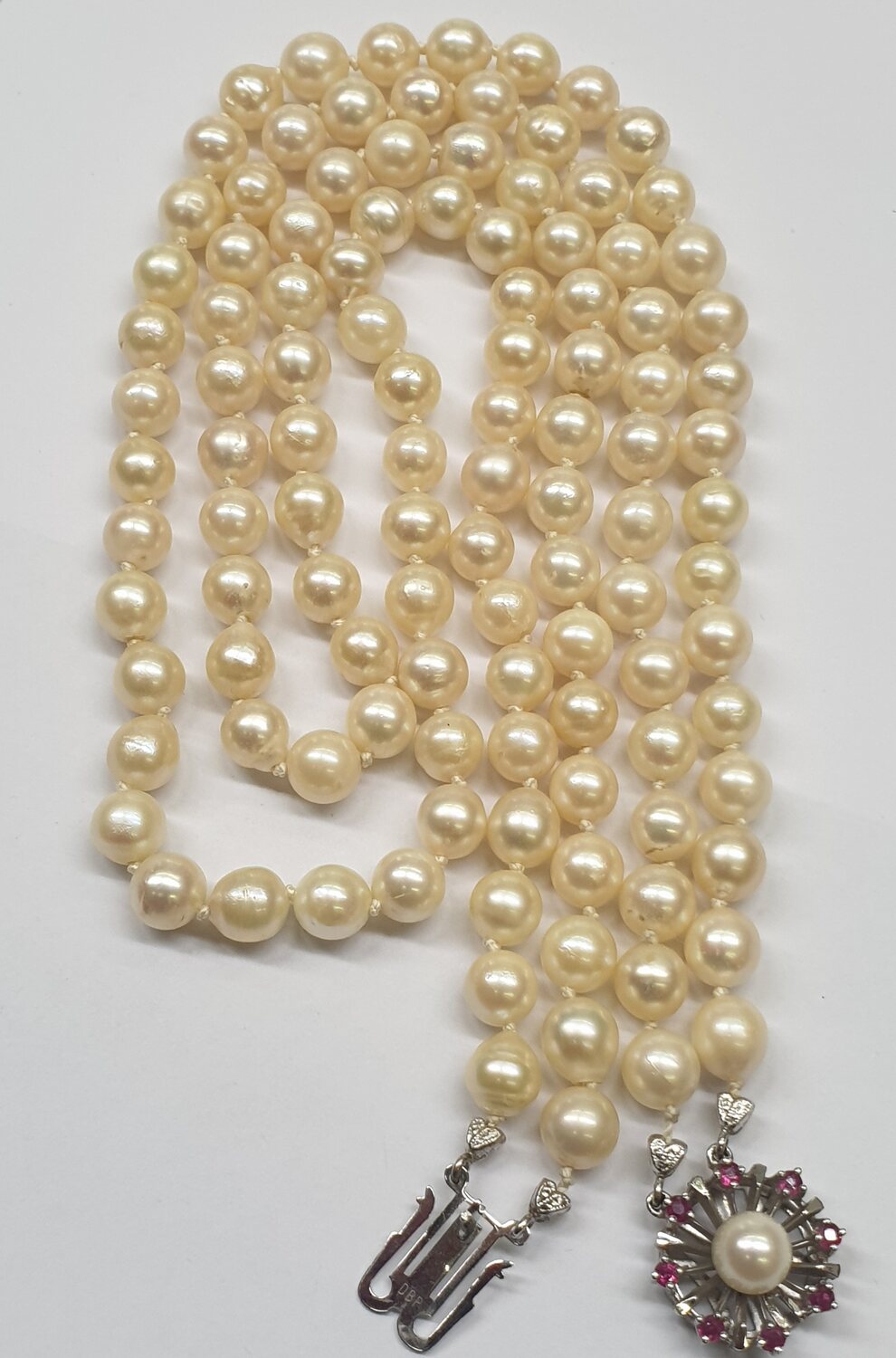 Perlenschmuck Perlenkette Antikschmuck 2 reihiges Collier 14K 585er ...