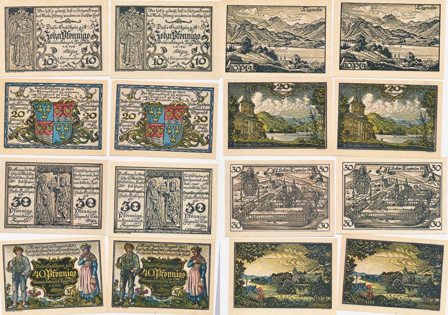 Deutschland Deutsches Reich 2x 10, 2x 20, 2x 30, 2x 40 Pfennig, 8 ... Deutschland Deutsches Reich 2x 10, 2x 20, 2x 30, 2x 40 Pfennig, 8 ...