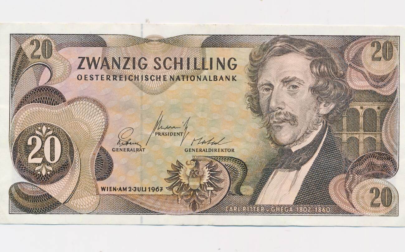 Österreich 20 Schilling 1967 Geldschein Banknote III+ | MA-Shops