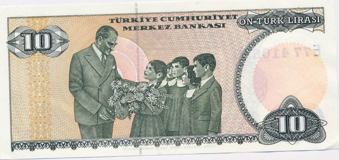 Türkei Türkiye Cumhuriyeti 10 Lira (1979) On Lira, Atatürk unc- | MA-Shops