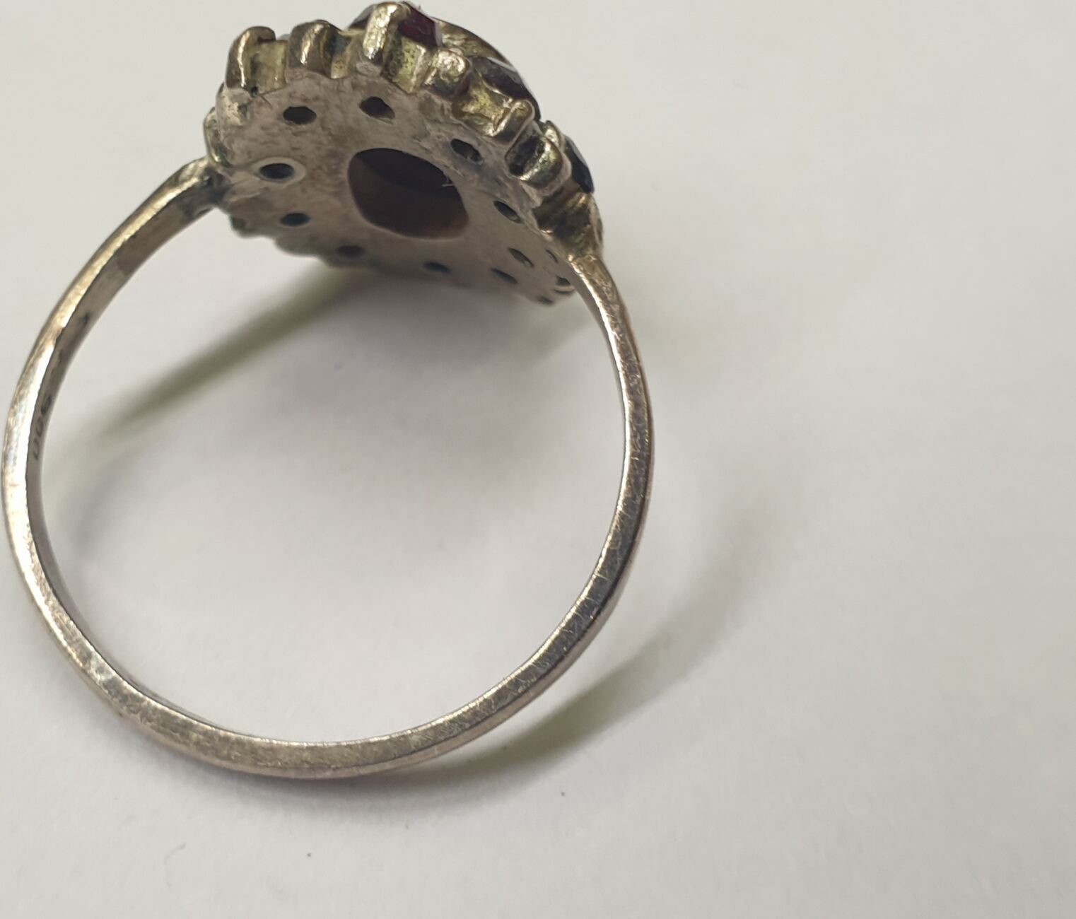 Antik Silberschmuck 900er Silber Ring Granat Granatschmuck Granatring ...