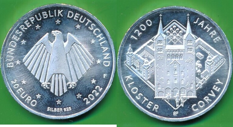 Deutschland 25 Euro 2022 925er Silber Münze Prägefrisch | MA-Shops