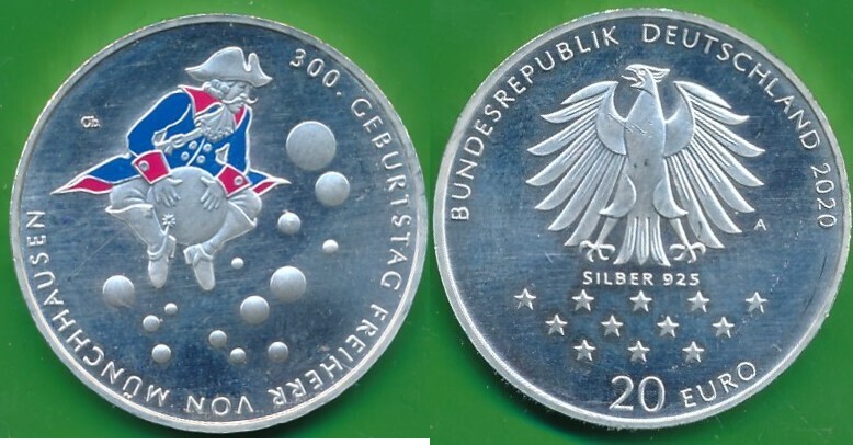 Deutsches Reich Deutschland 20 Euro 2020 Sillber Gedenkmünze, 300 ...