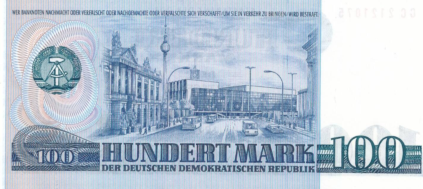 Deutschland DDR 100 Mark 1975 Computersatz, Serie: CC I | MA-Shops
